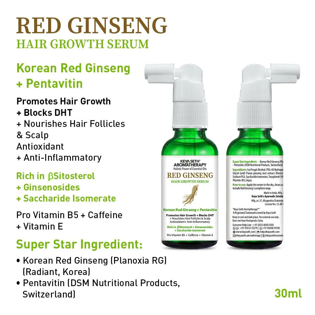 Korean Red Ginseng Hair Serum blocks DHT with Pentavitin, Caffeine, B5 ...
