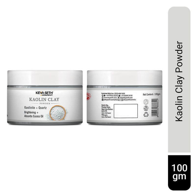 Kaolin Clay Powder Face Pack For Women & Men, Brightening + Absorbs Ex ...