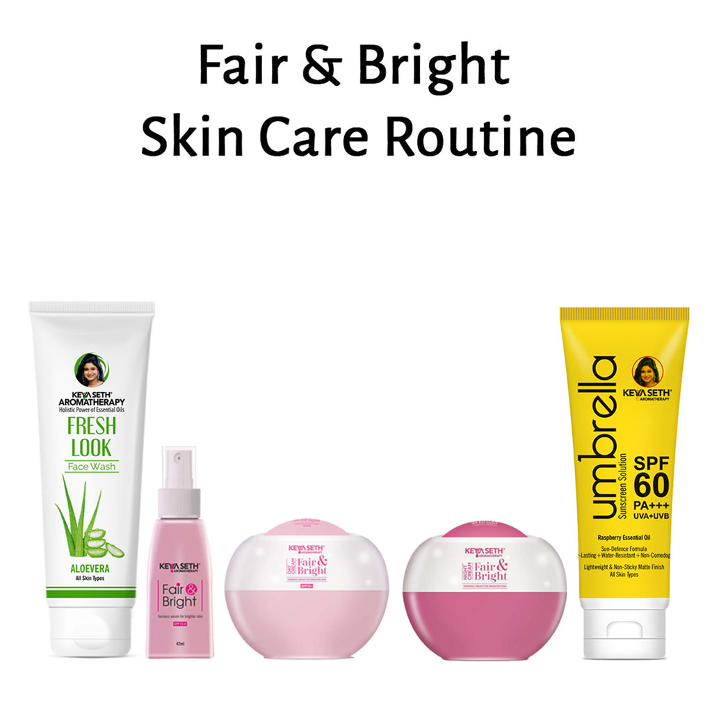 Fair & Bright Skincare Routine – Hydrating Facewash, Brightening Serum ...