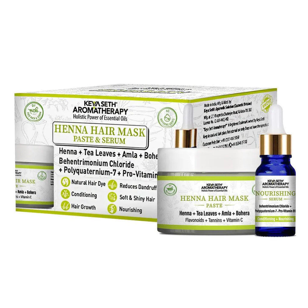 Henna Hair Mask & B5 Serum for Shine, Nourishment & Hair Growth – Keya ...