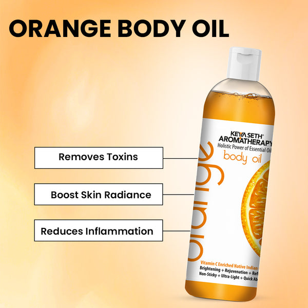 Orange Body Oil, Vitamin C Enriched, Brightening, Rejuvenating ...