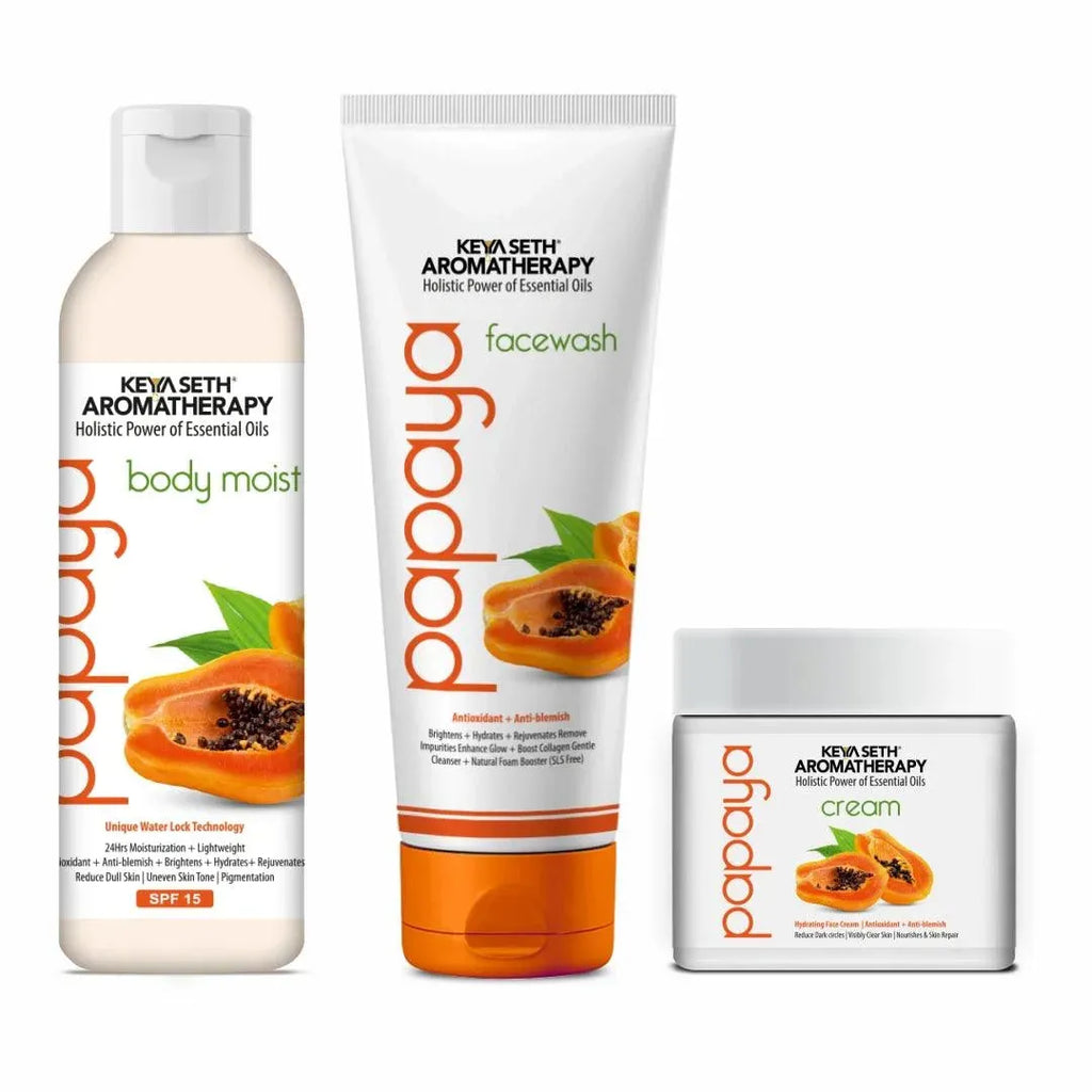Papaya Skin Care Essential Kit, Brightening & Glowing Skin, Papaya Face ...
