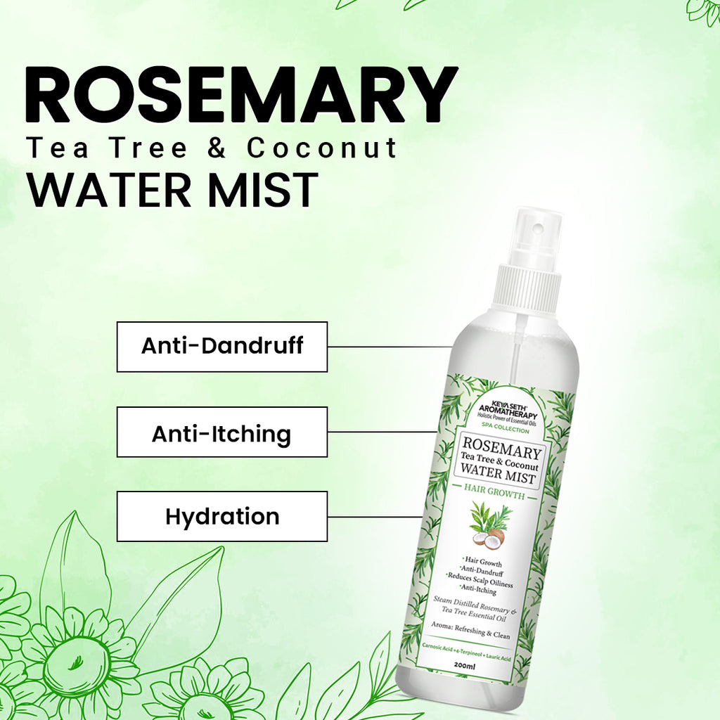 Rosemary Tea Tree Mist for Hair Growth, Dandruff & Scalp Oil Control ...