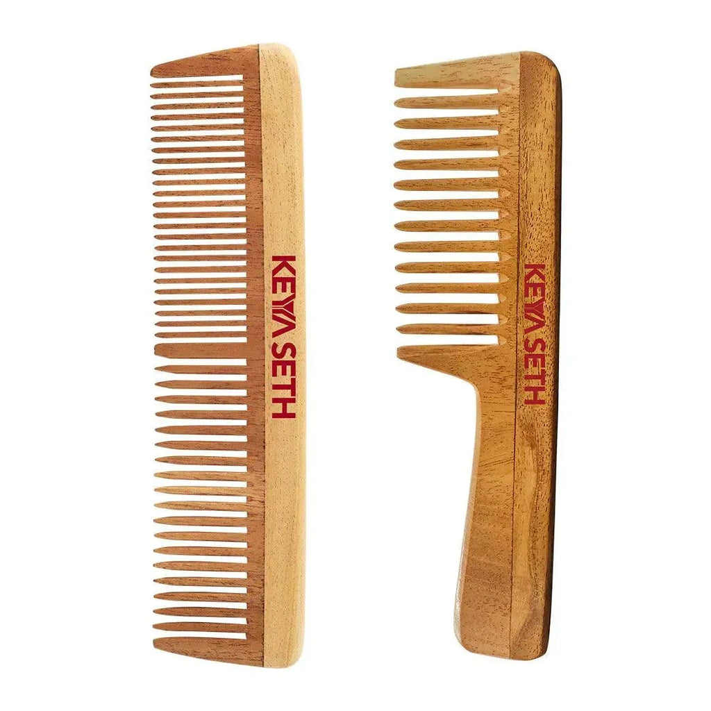 Handmade Neem Wooden Comb for Women Detangling, Anti-Static, Frizz Con ...