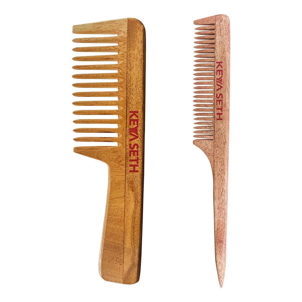 Handmade Neem Wooden Comb for Women: Detangling, Anti-Static, Promotes ...