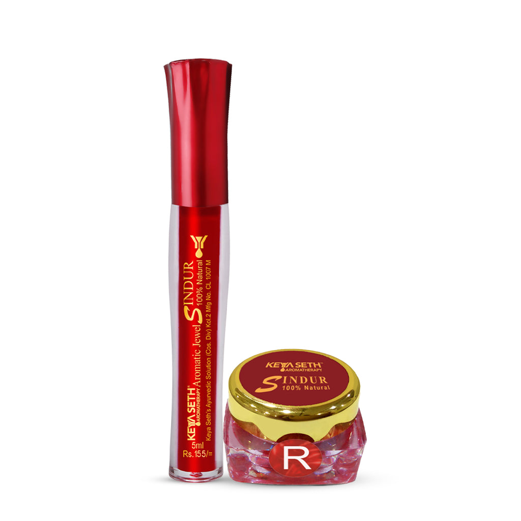 100% Natural Aromatic Liquid & Dust Red Sindoor 1Pcs Combo with Floral ...