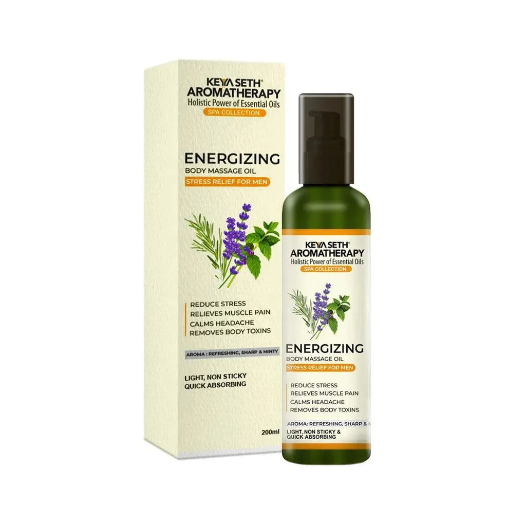 Energizing Body Massage Oil for Men, Reduce Stress, Relieves Muscle ...